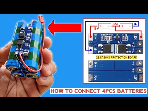 how to connect 2S 8A BMS protection board