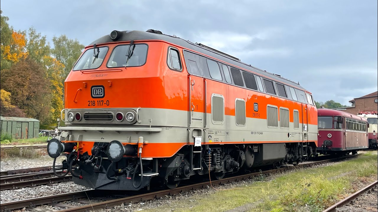 Kübler-Spedition ex NeSA 218 117 am SVG Freizeitexpress Südbahn - YouTube