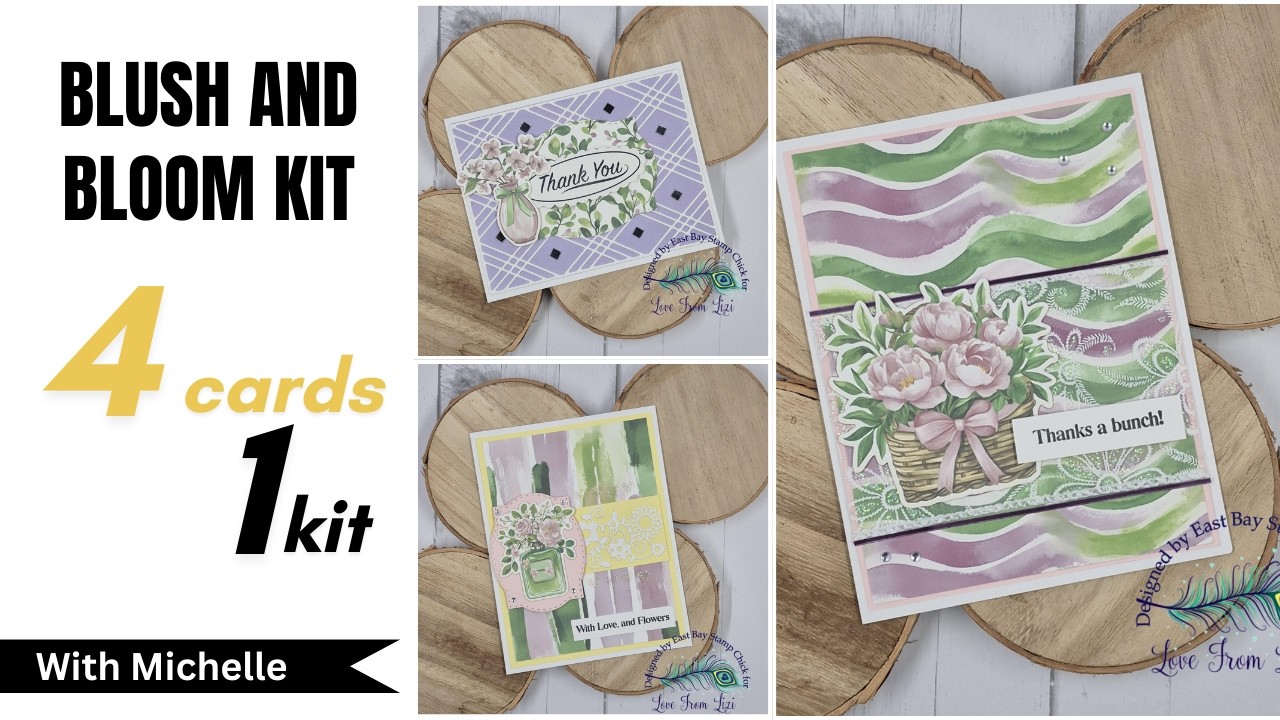 4 Cards | 1 Kit | Blush and Bloom Kit | With Michelle - YouTube