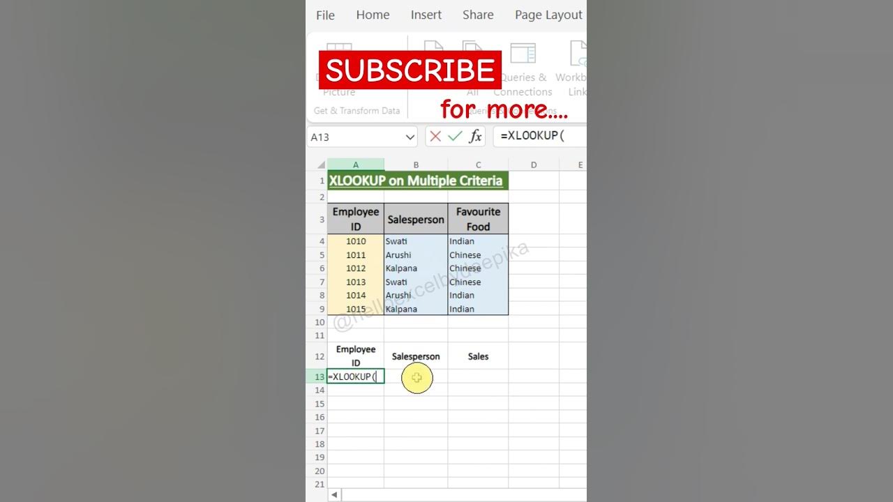 Xlookup On Multiple Criteria 😱 Shorts Exceltips Excel365 Viral Exceltricks Excel Msexcel