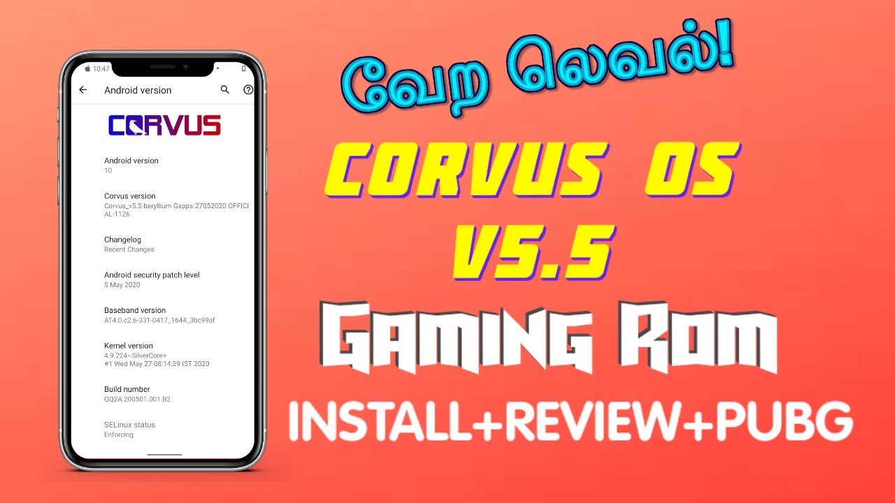 Corvus OS 5.5 || Gaming ROM in Tamil || Install+Review+PUBG - YouTube