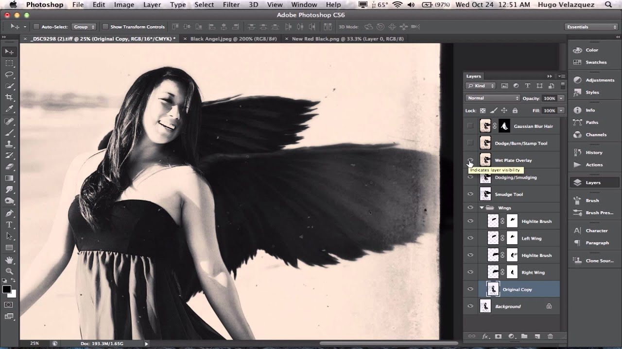Adding wings to image with Photoshop CS6 - YouTube
