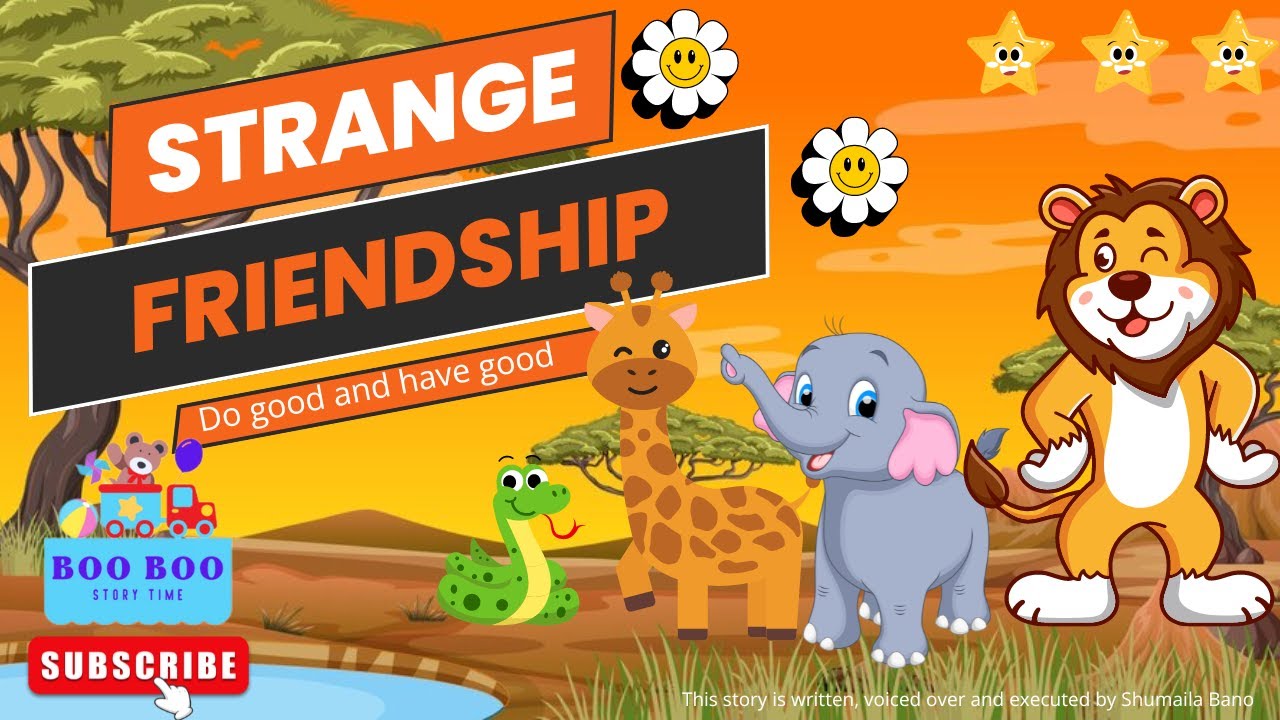 Strange Friendship 🐘🐍🦒/Best kids story / Boo Boo story Time / English ...