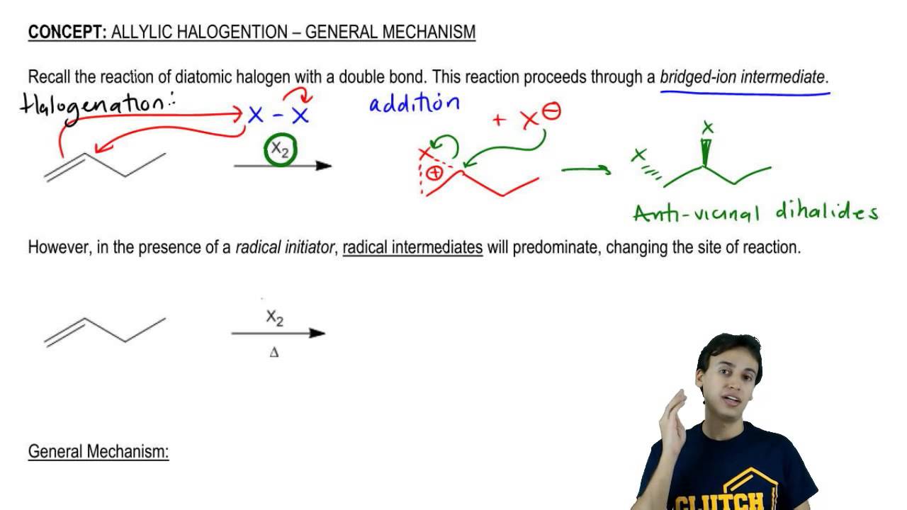 Allylic Halogentation: General Mechanism - YouTube