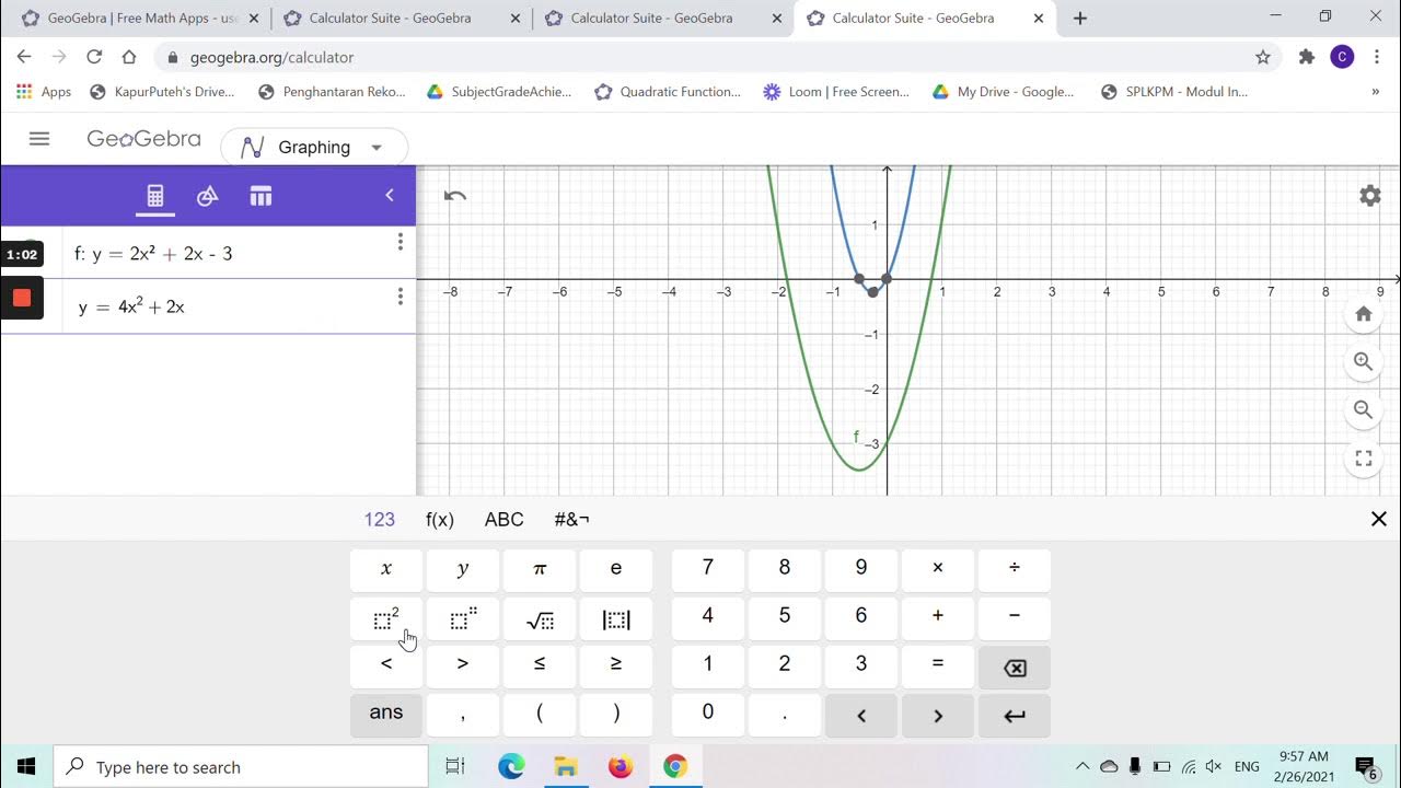 Use geogebra to plot graph - YouTube