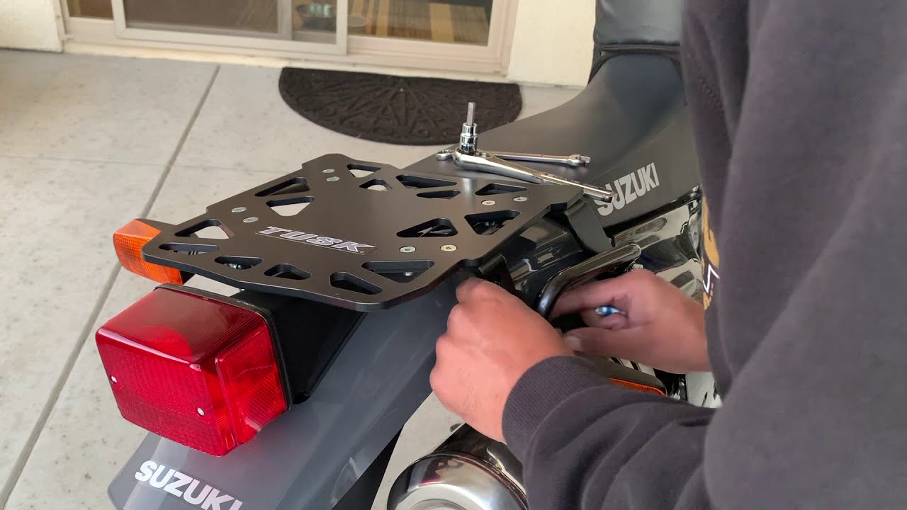 Suzuki DR650 96+ Tusk Off Road Rear Rack Install EASY - YouTube