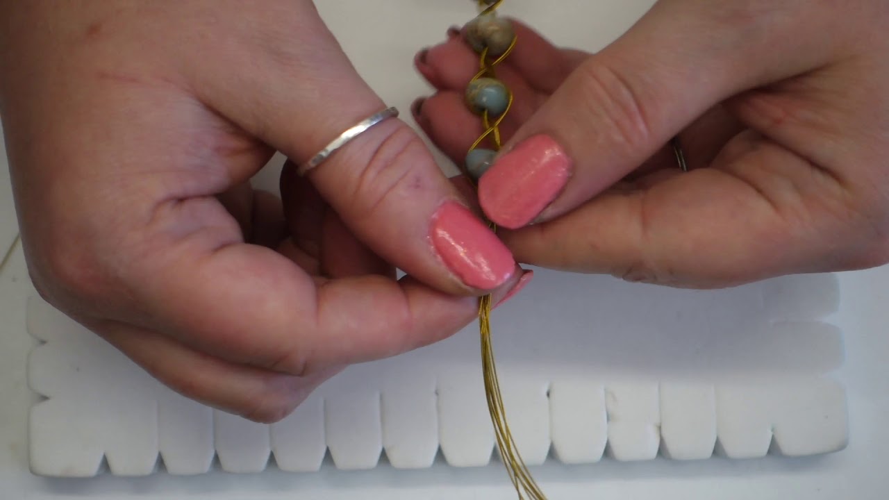 JewelleryMaker | Laura Binding Plaited Beaded Bracelet - YouTube
