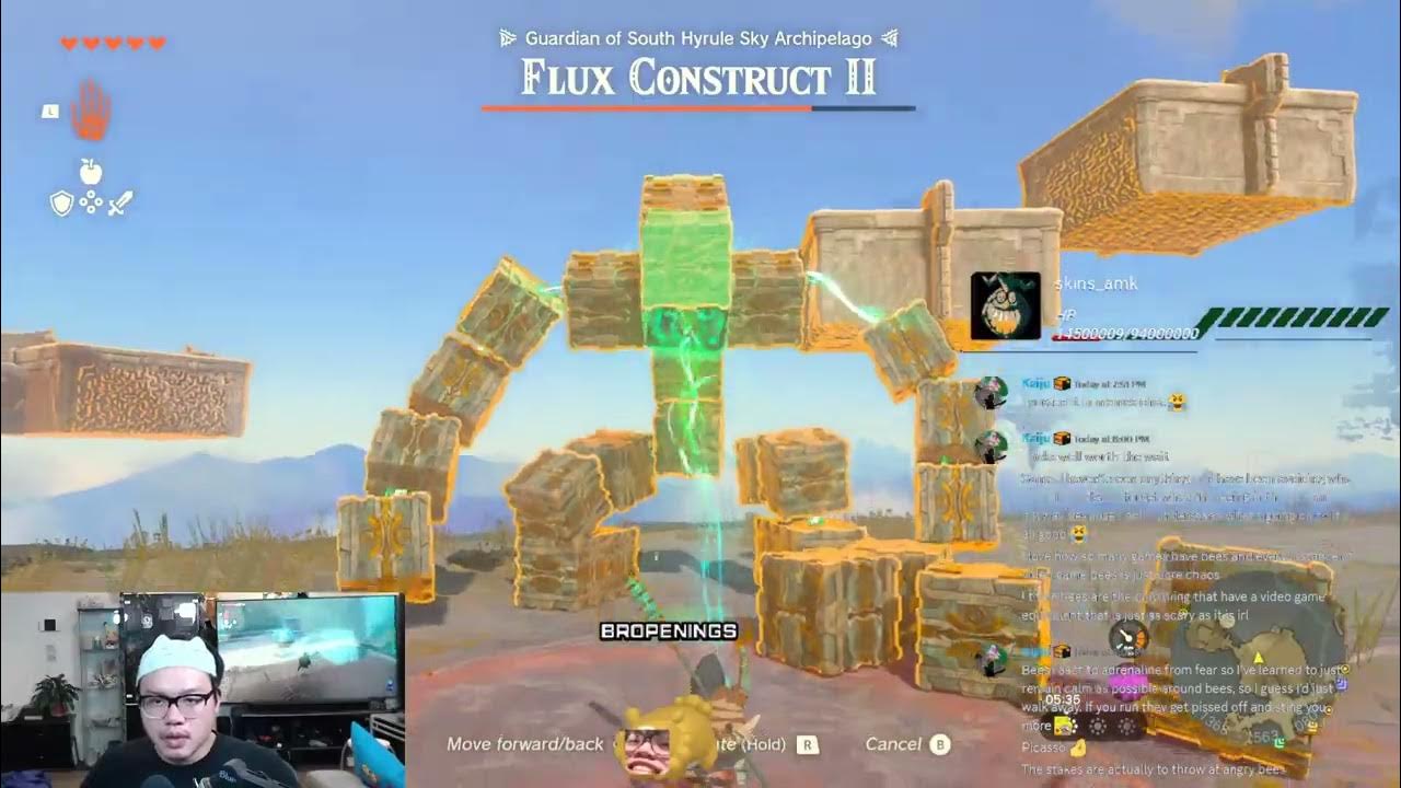 Flux Construct II Battle | Guardian of South Hyrule Sky Archipelago | Zelda TotK - YouTube