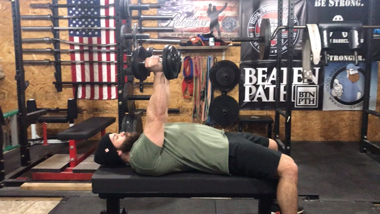 Dumbbell Rolling Tricep Extension - YouTube