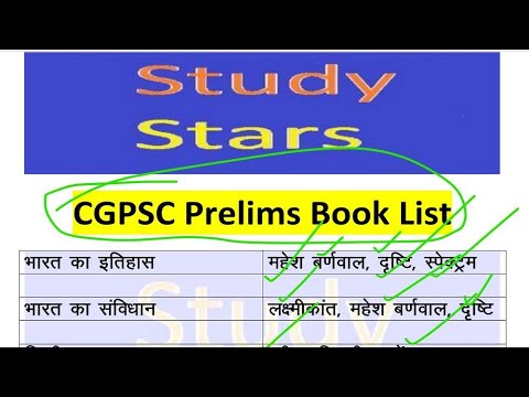 Cgpsc Prelims book list / Cgpsc pre book list hindi medium - YouTube
