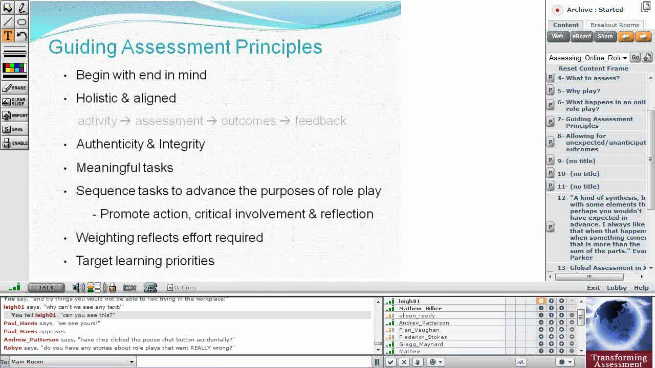 [5 of 8] Assessing learning through role-based eLearning 12 October ...