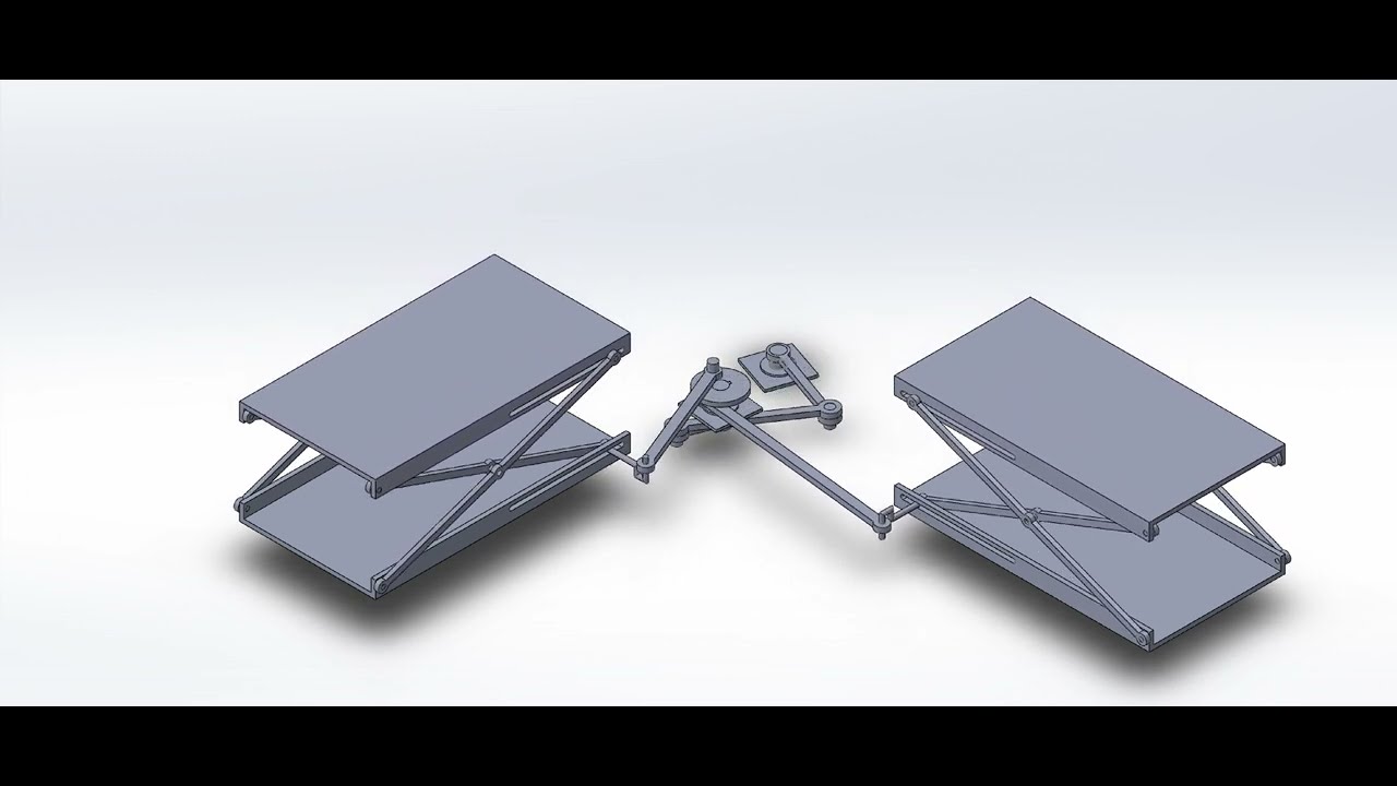 Four Bar, Scissor, And Slider Crank Mechanism Acting Perpendicular And ...