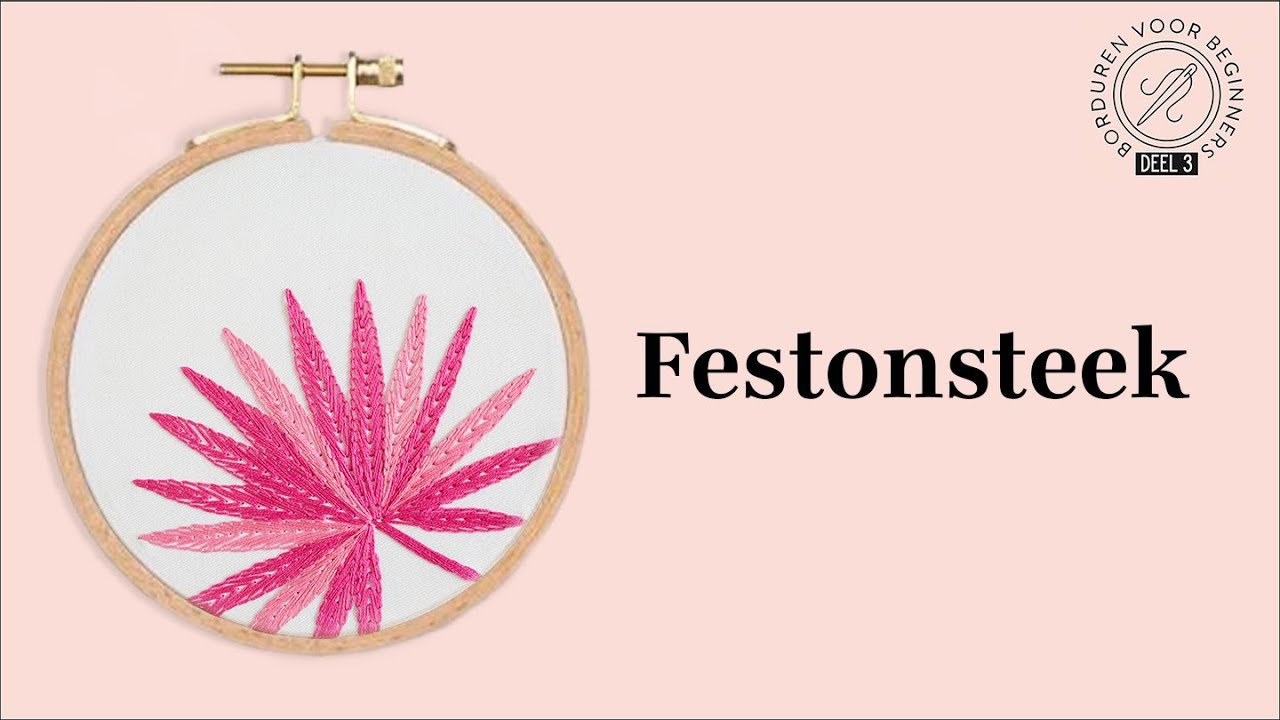 Zo maak je een festonsteek - YouTube