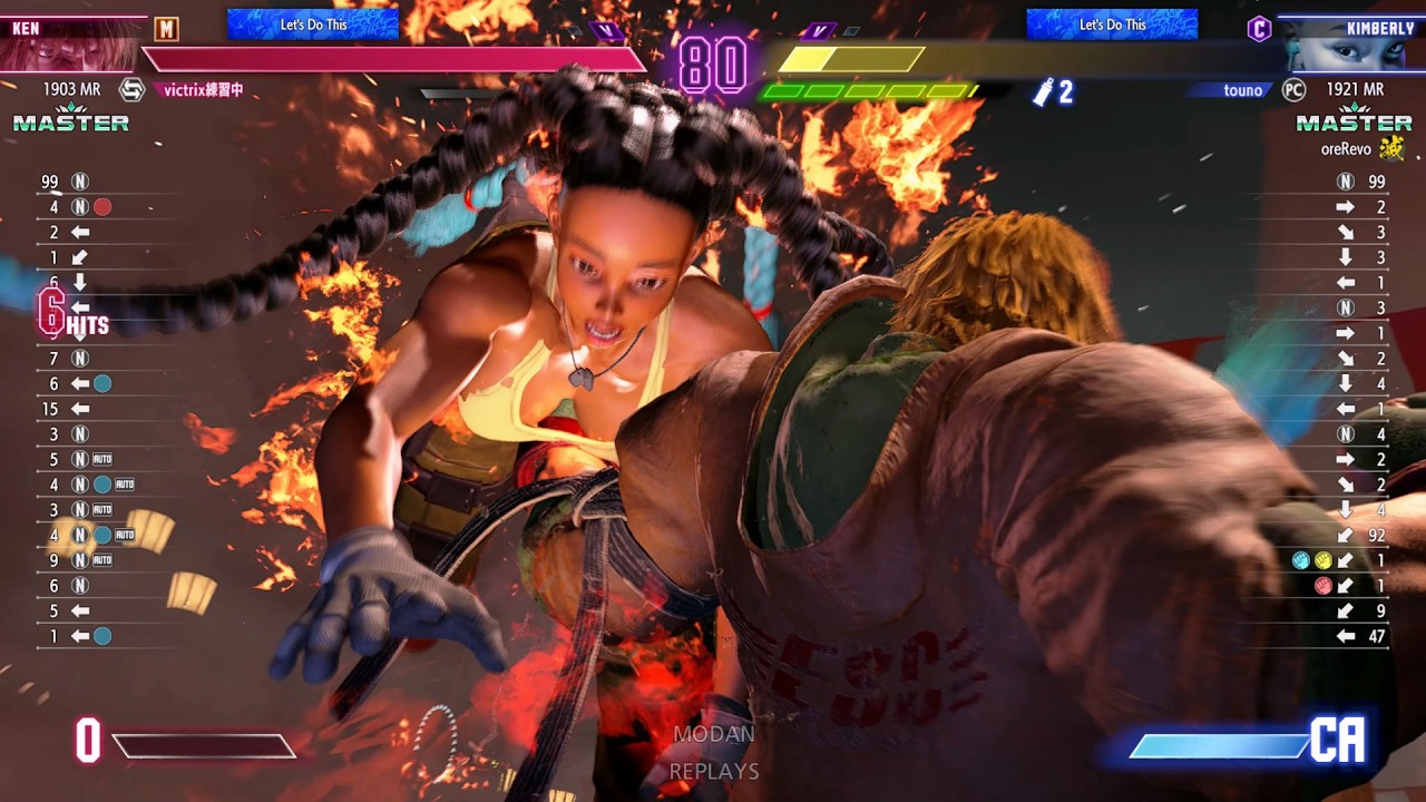SF6 Modern Ken 2000MR+ replays (victrix練習中) - YouTube