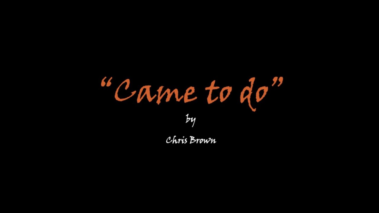 "Came to Do" by Chris Brown || Julius Baliling Choreography - YouTube