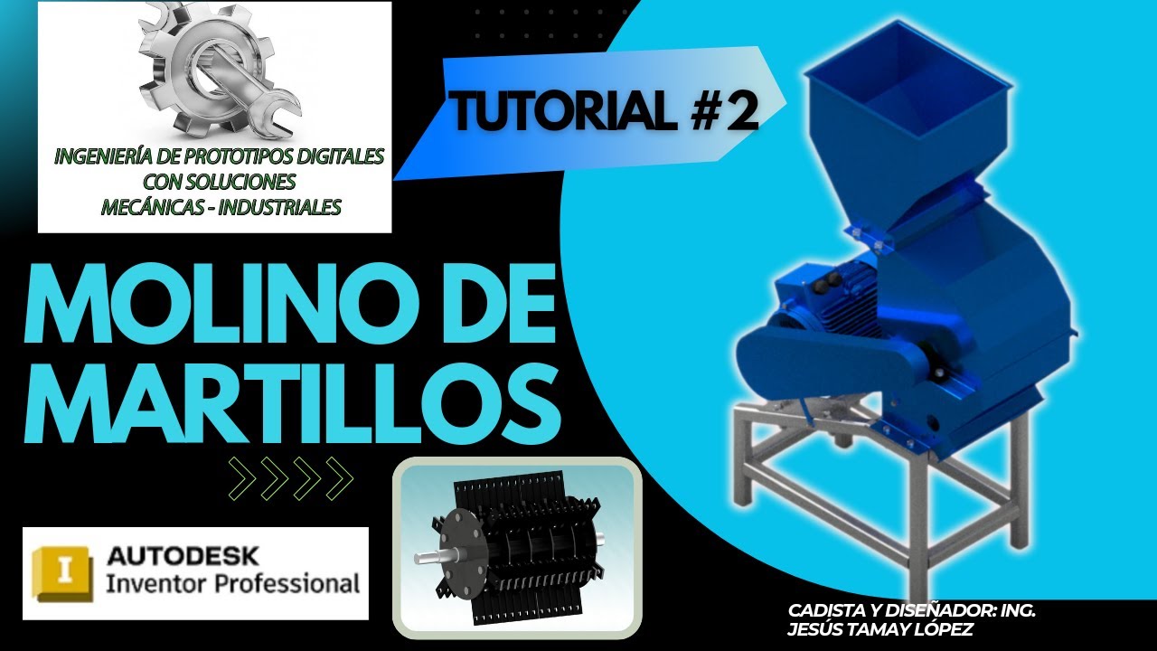 Molino de Martillos (Tutorial 2) - Autodesk Inventor - YouTube