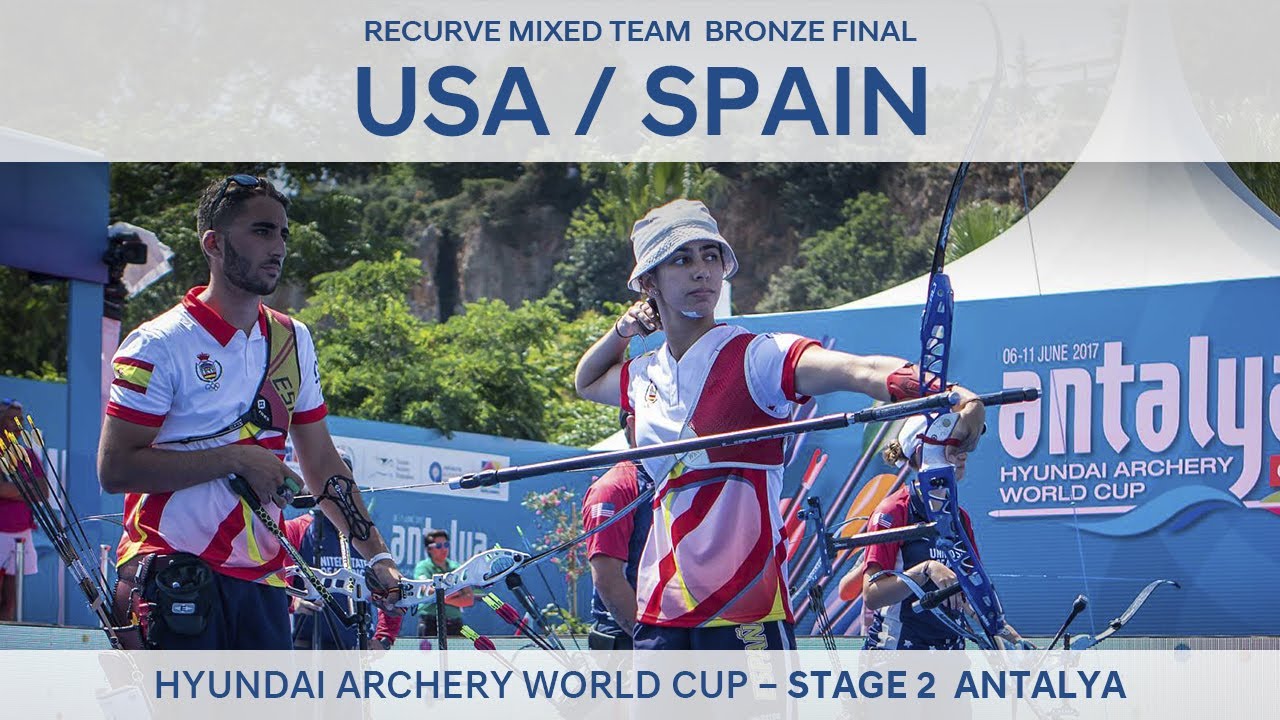 USA v Spain – Recurve Mixed Team Bronze Final | Antalya 2017 - YouTube