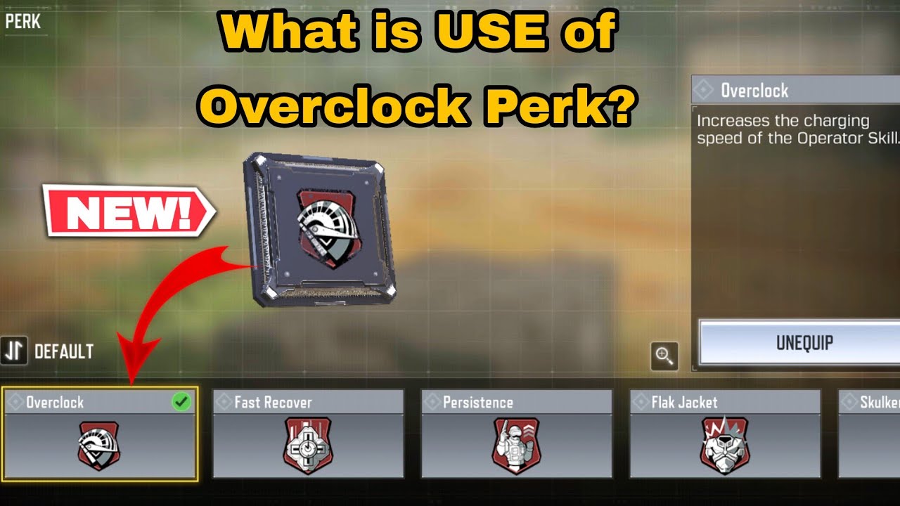 What does the Over Clock Perk do in COD Mobile | USE of OverClock Perk ...