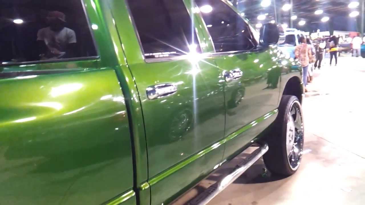 Candy Green Dodge Ram On 30" Forgiato Grasseto Wheels - YouTube