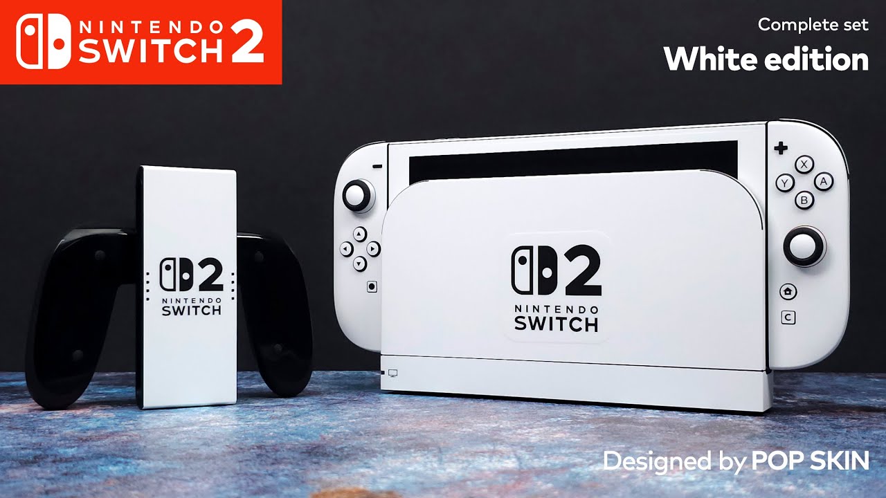 Nintendo Switch 2 White edition POP SKIN (Complete set) - YouTube