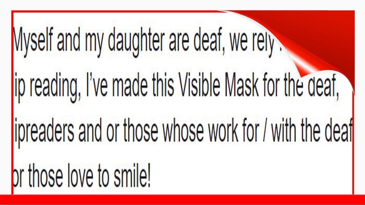 Deaf Mom Creates Clear Masks For Lip Reading, Quickly Learns ItS Useful ...