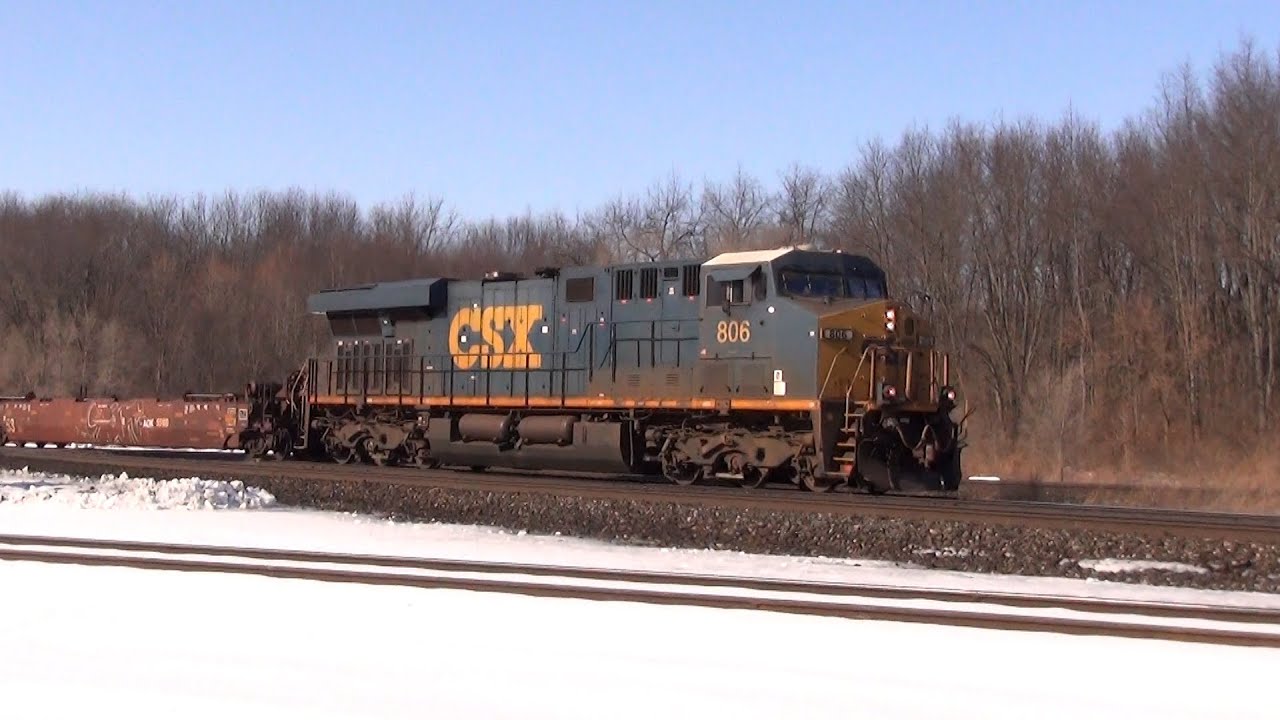 CSX 806 Wellsboro, IN 1/30/22 Train X160 Edit - YouTube