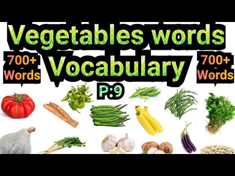 Vegetables Vocabulary words in English with Picture |P:9| Vegetable ...