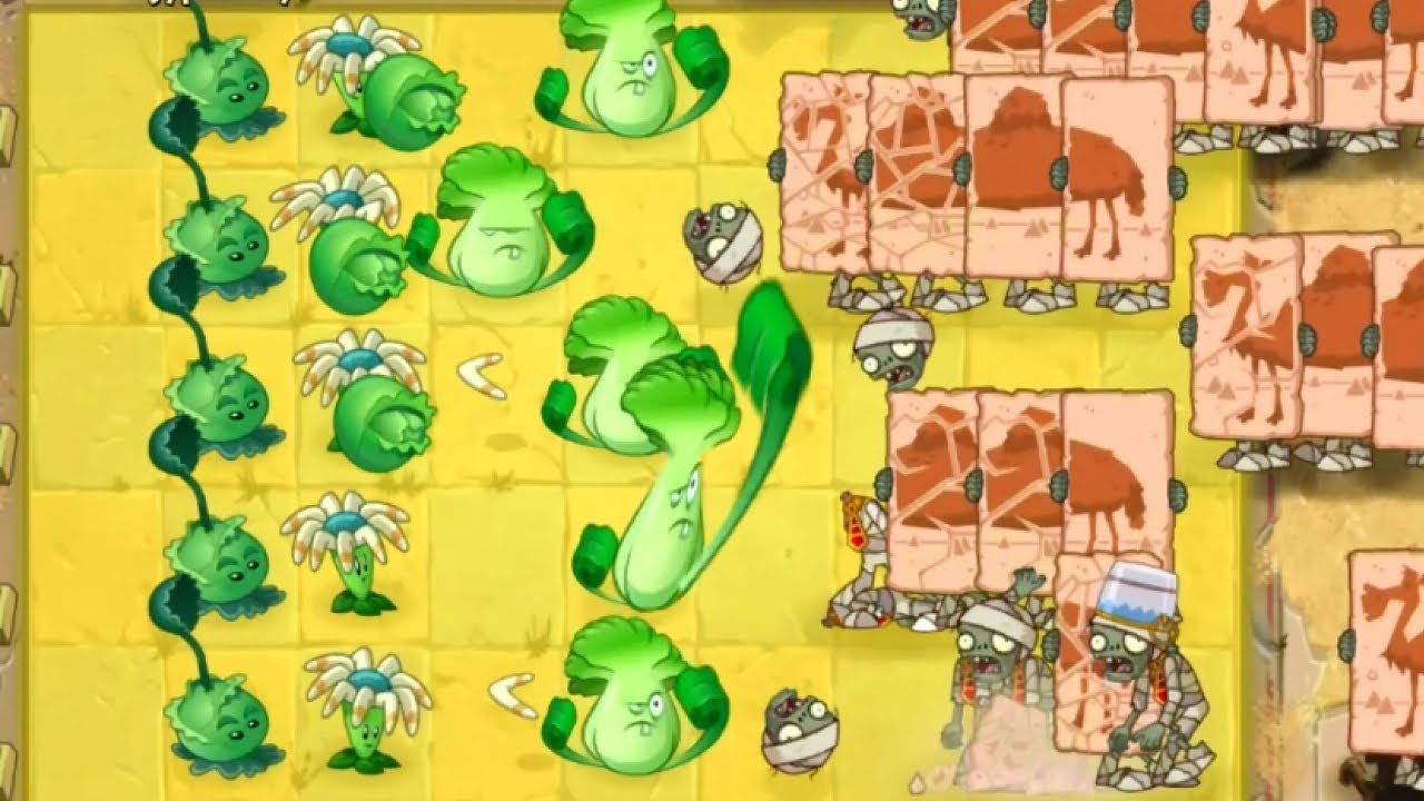Cabbage and cabbage, zombies fly away. Plants vs zombies 2 Gameplay ...