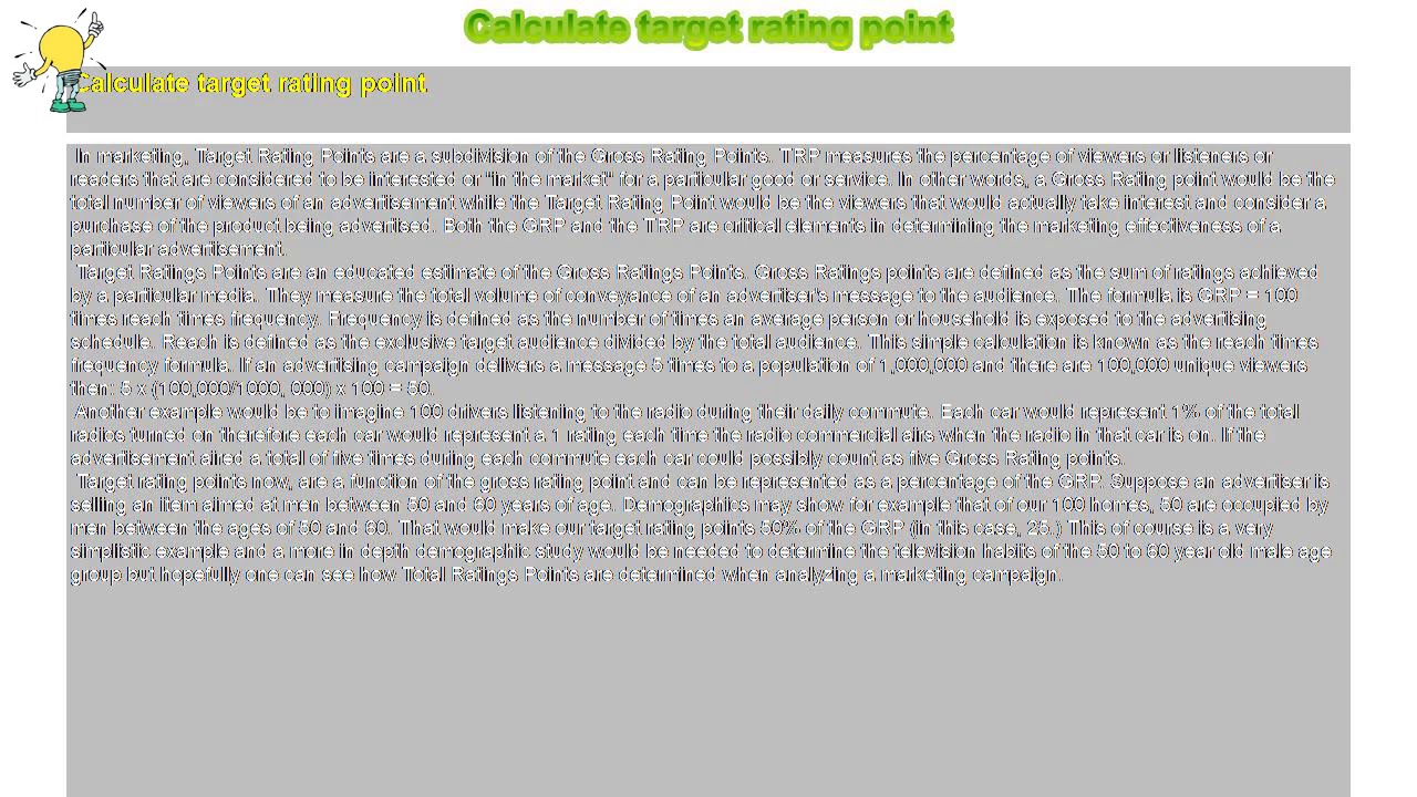How to : Calculate target rating point - YouTube