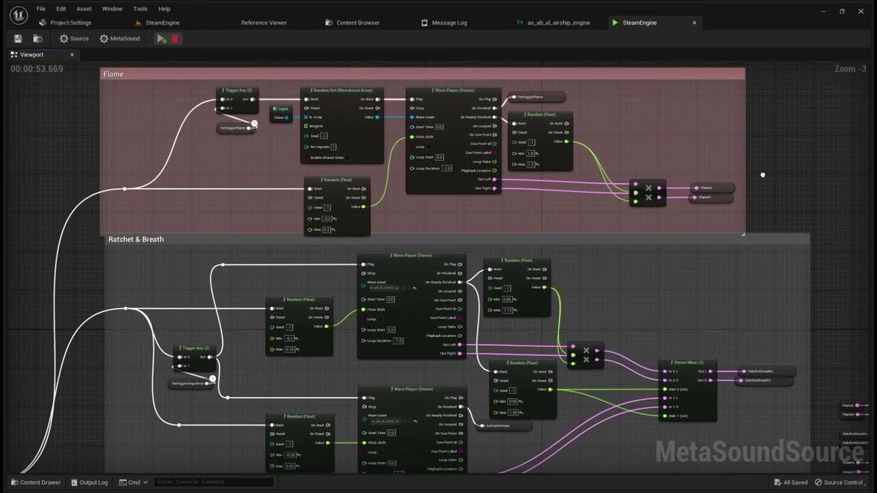 Sound Cue and MetaSound - Steam Engine Ambience in Unreal Engine - YouTube
