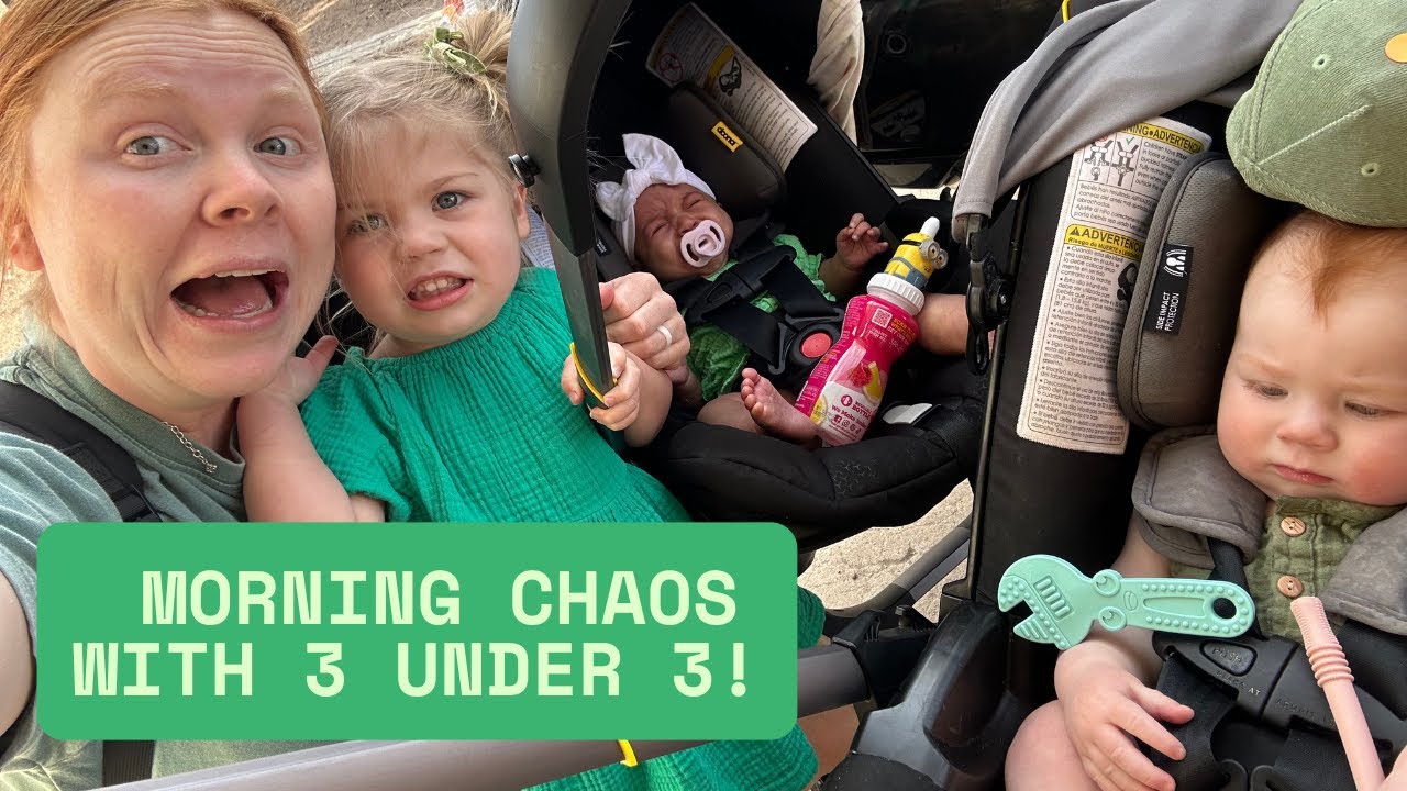 MORNING CHAOS OF 3 UNDER 3!! - YouTube