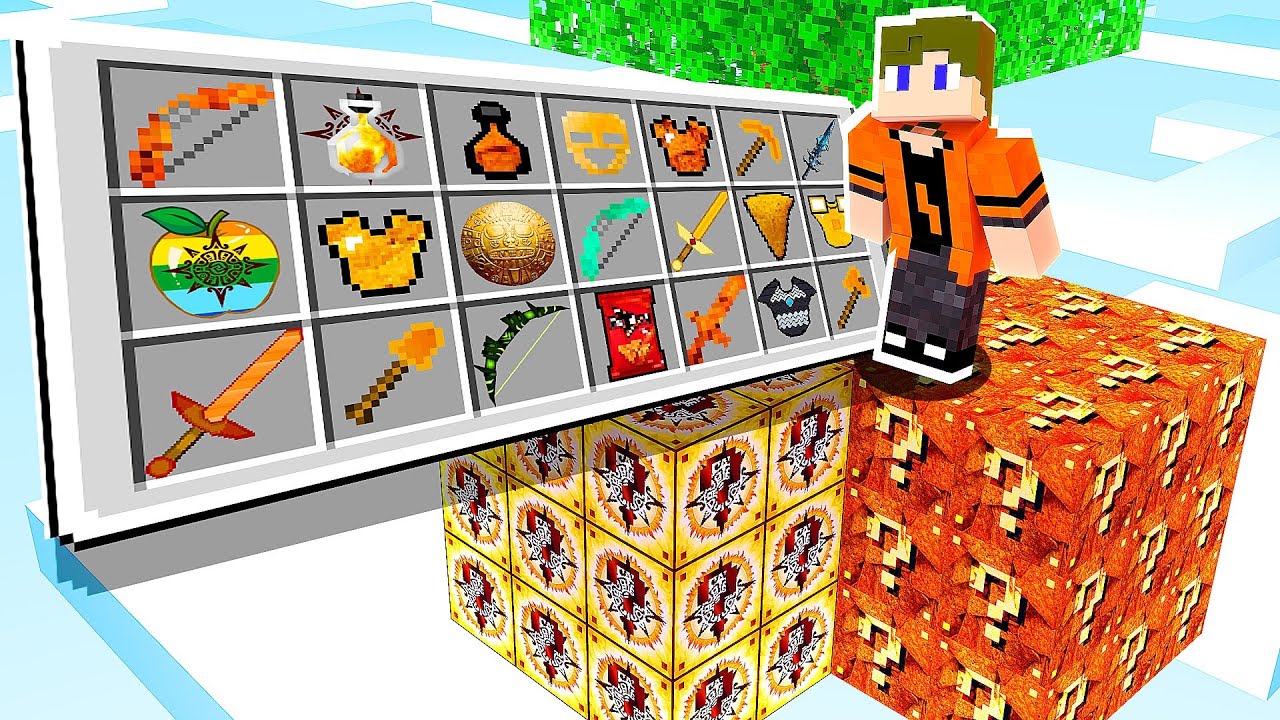 Ilha Metade Lucky Block Inca Metade Lucky Block Doritos No Minecraft