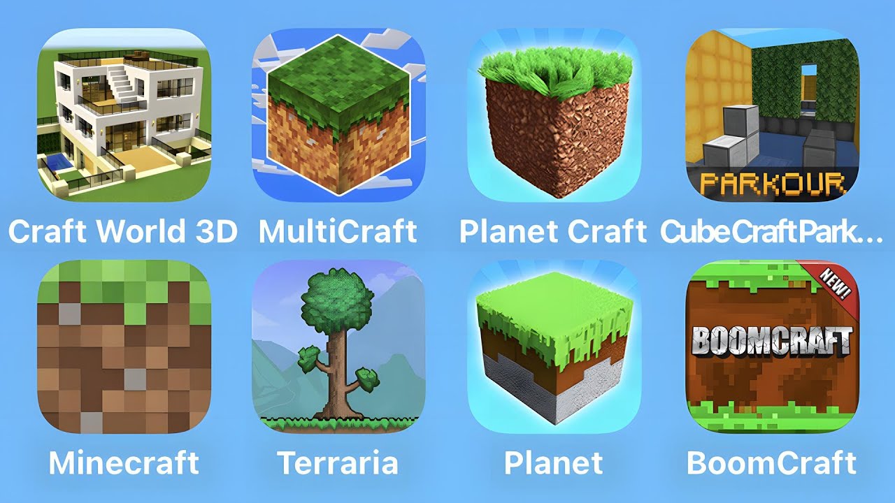Craft World 3D, MultiCraft, Planet Craft, Cube Craft Parkour, Minecraft ...