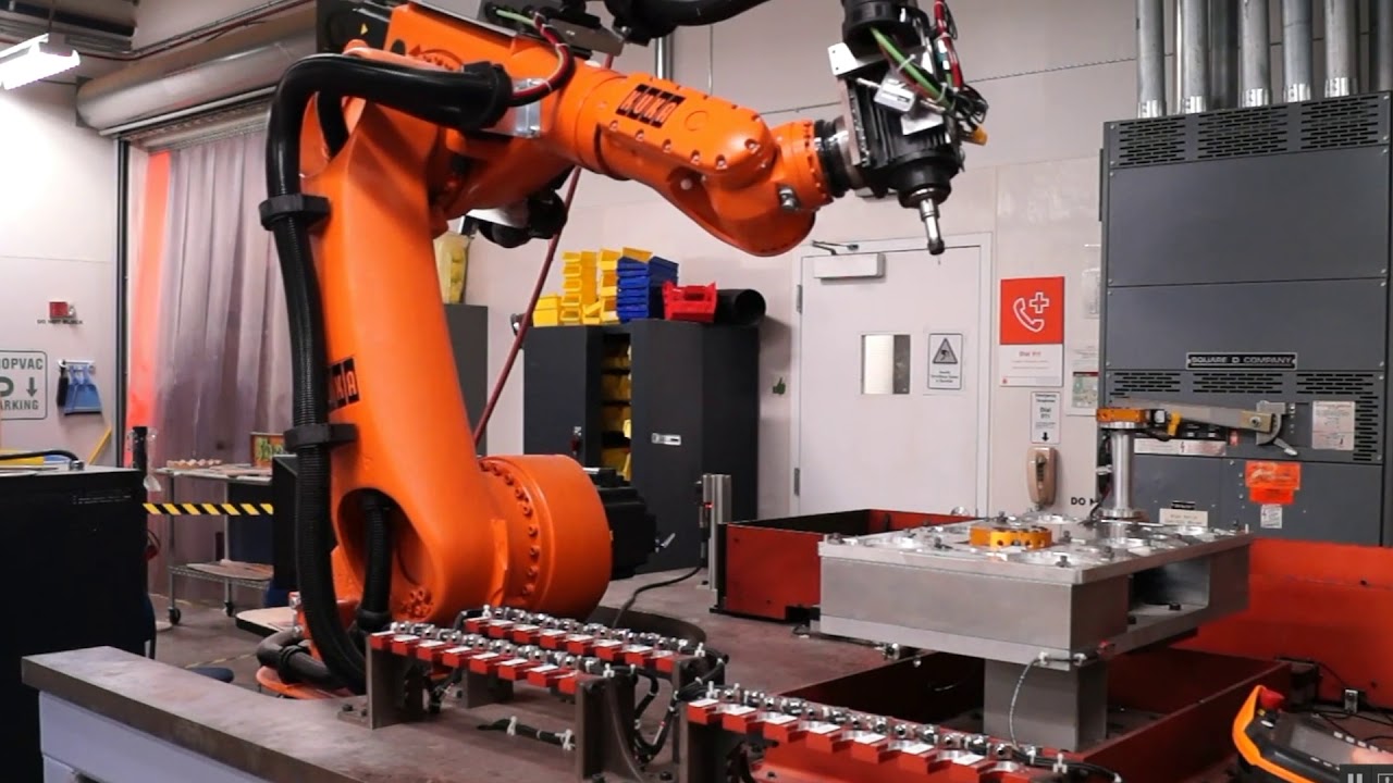 Raytheon Automatic Deburring Cell - YouTube