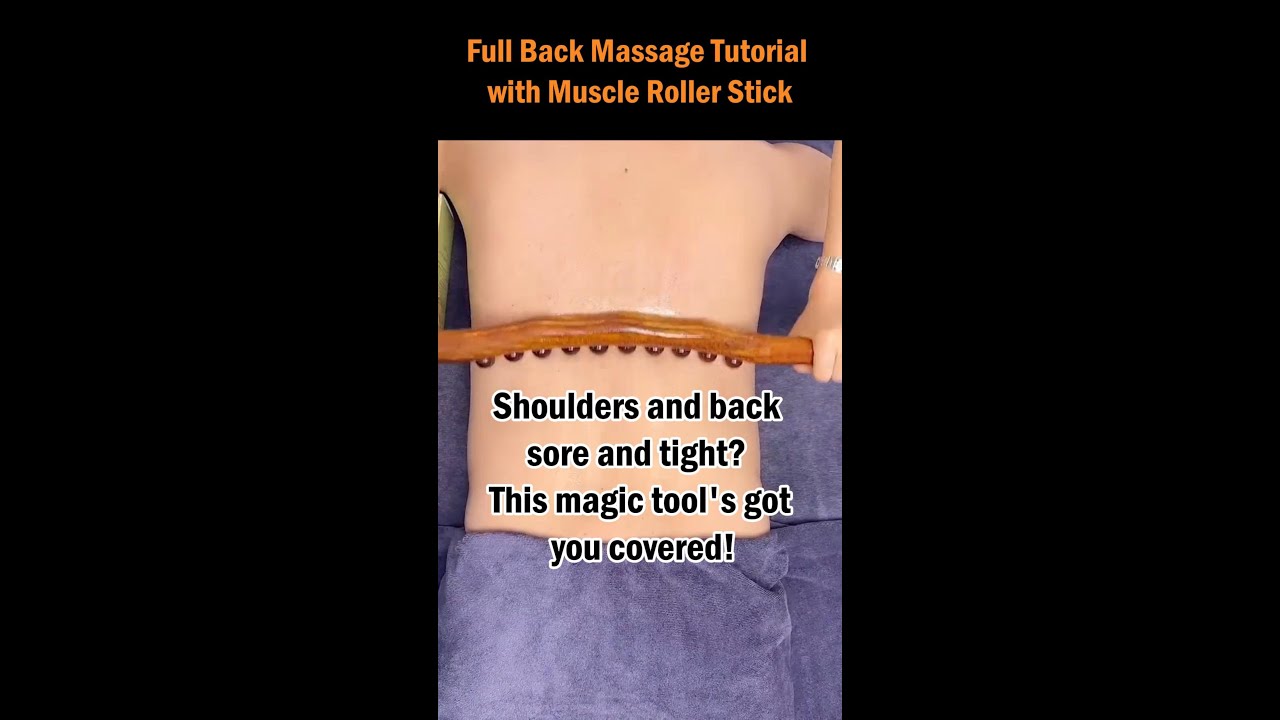 Full Back Massage Tutorial with Muscle Roller Stick - YouTube