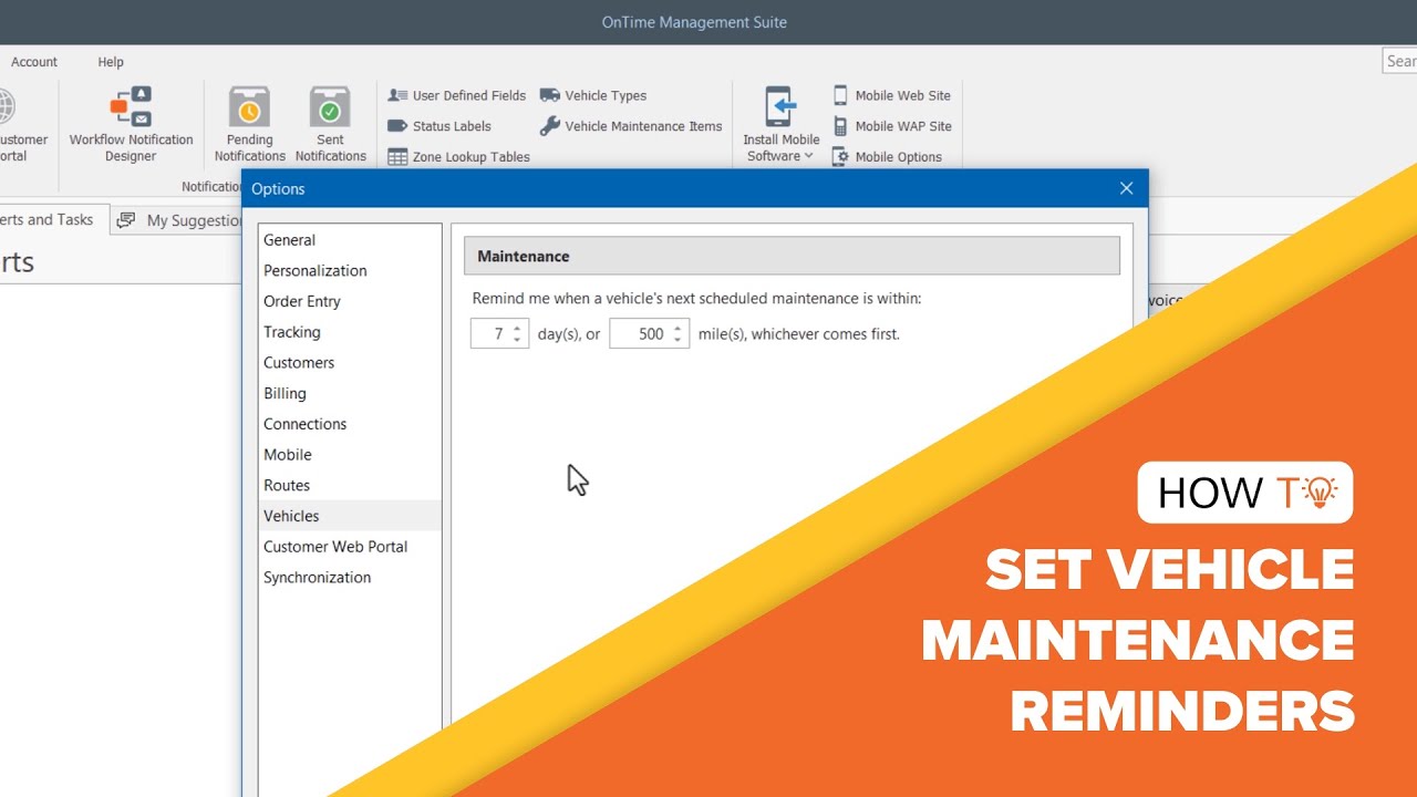 How To Set Vehicle Maintenance Reminders – An OnTime 360 Guide - YouTube