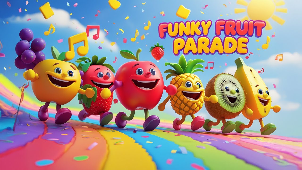 🍓 Fruit Fiesta Fun! | A Funky Song for Kids About Fruits | Nursery ...