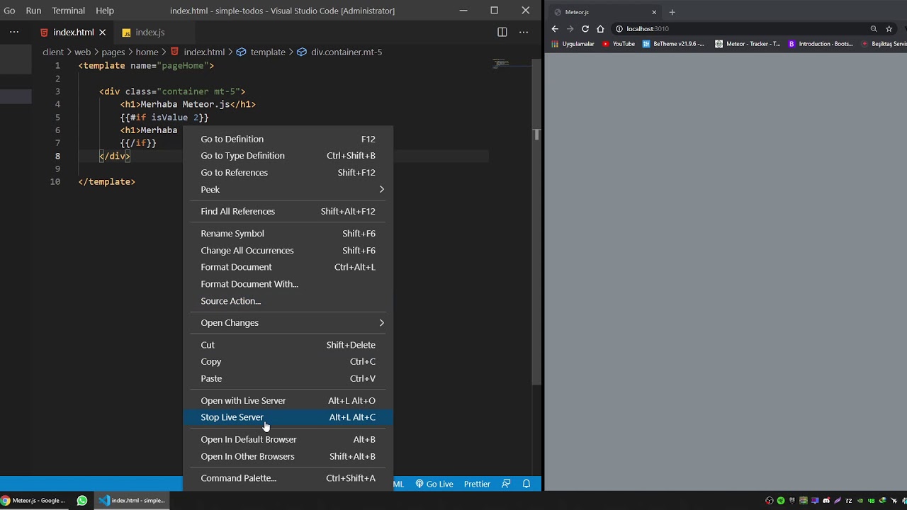 Meteor.js Blaze Template Anlatım #5 - YouTube