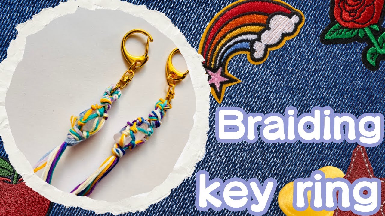 DIY Embroidery Thread Braided Keychain - Easy Handmade Tutorial - YouTube