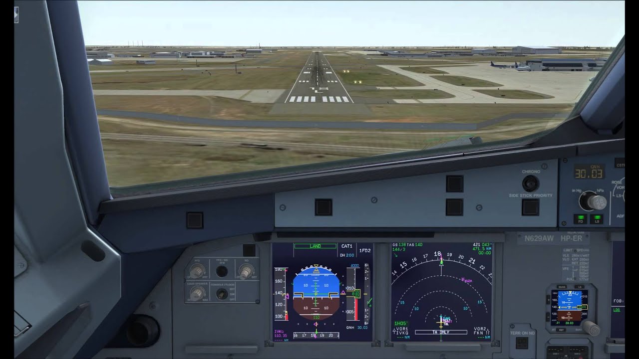 Aerosoft Airbus X Extended - Landing in Charlotte - YouTube