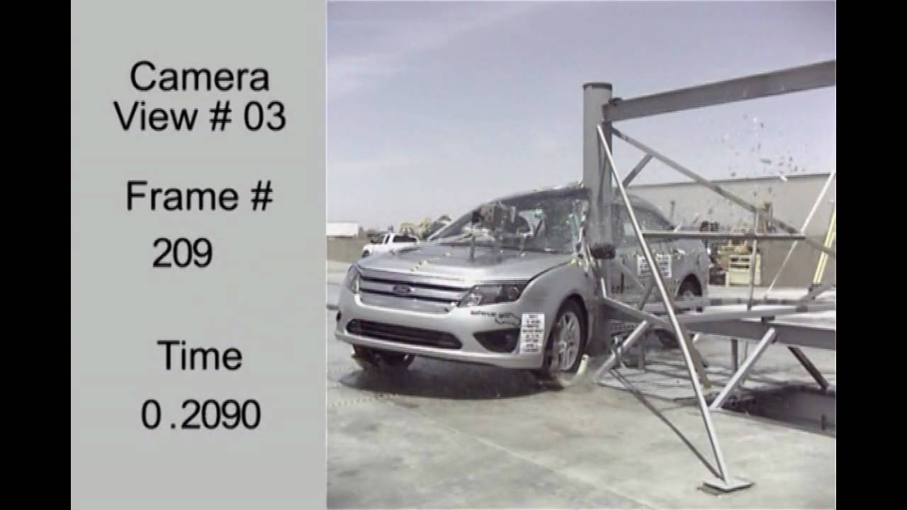 2010 Ford Fusion NCAP Side Pole Impact (New NHTSA Test) - YouTube