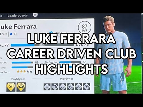 Luke Ferrara Career Driven Pro Clubs Highlights - YouTube