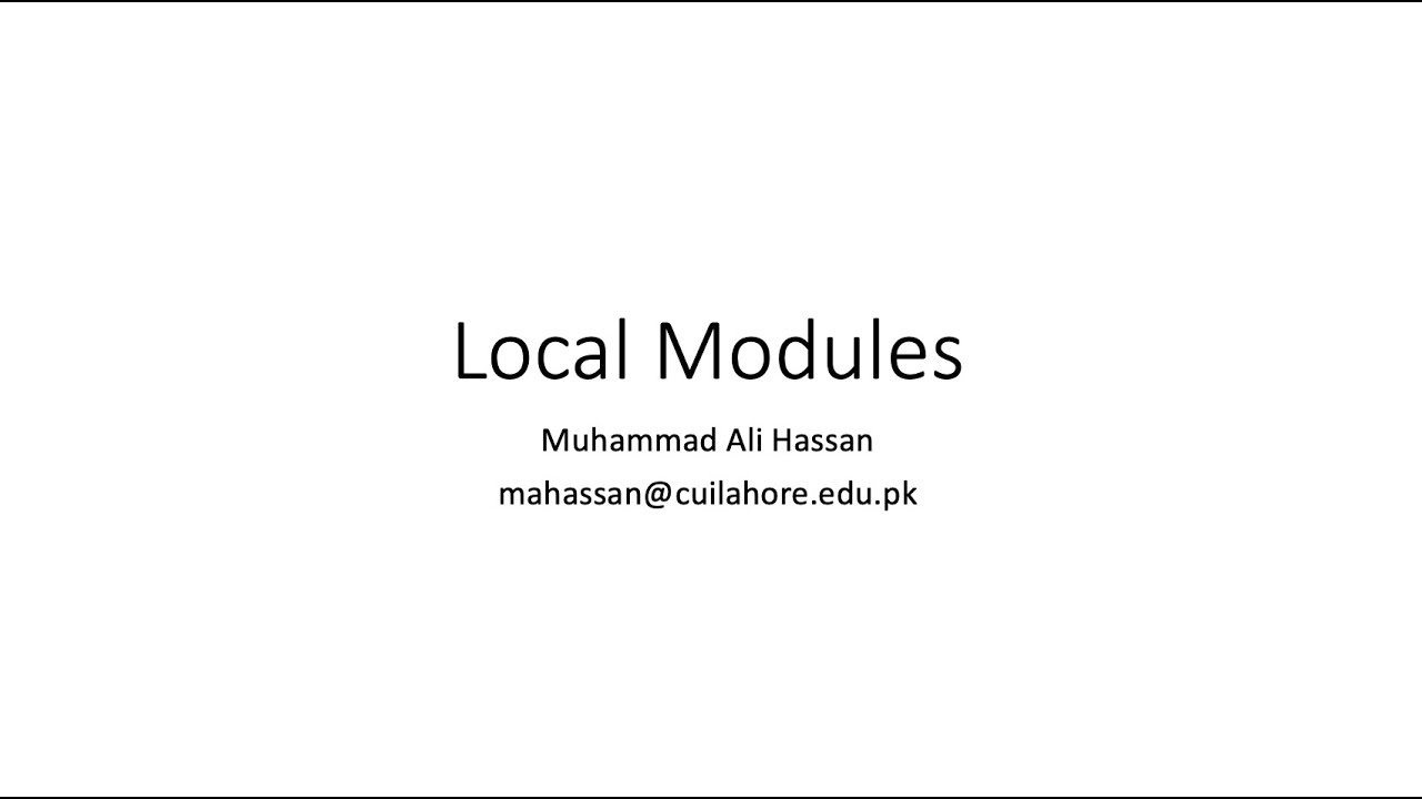 8 Local Modules Nodejs Tutorial For Beginners Youtube 3493