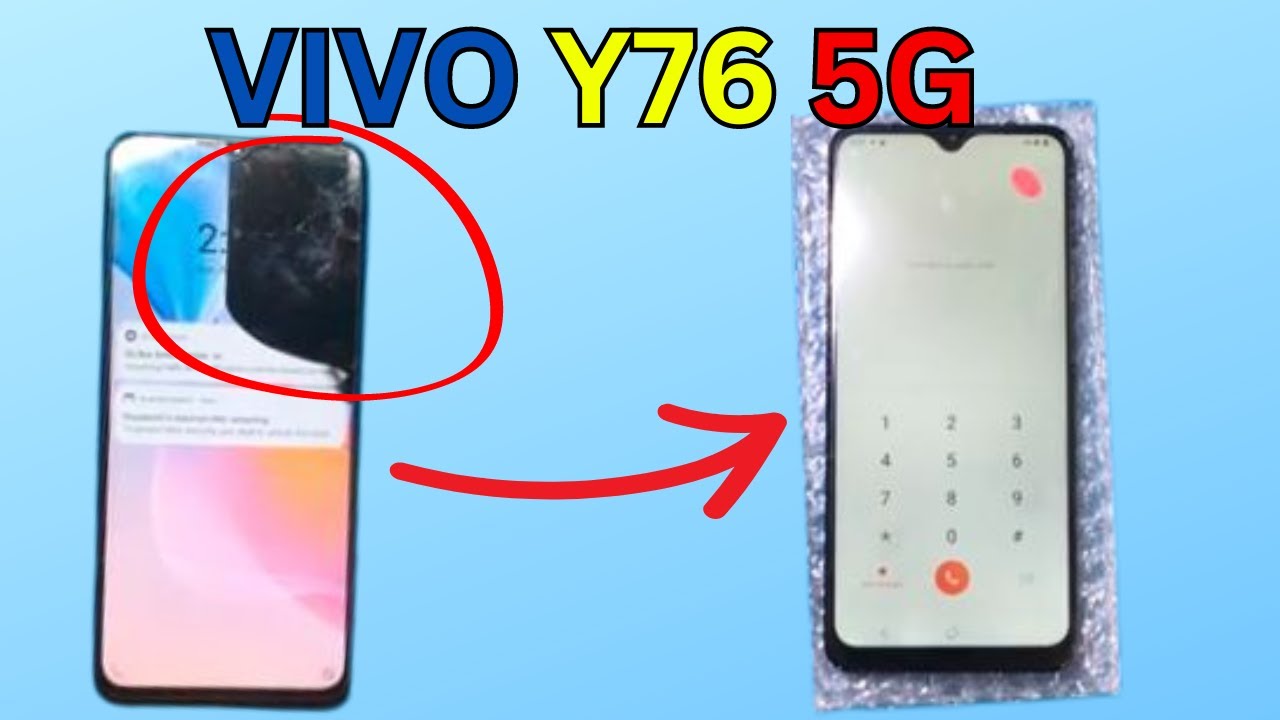 HOW TO REPLACE LCD OF VIVO Y76 5G - YouTube