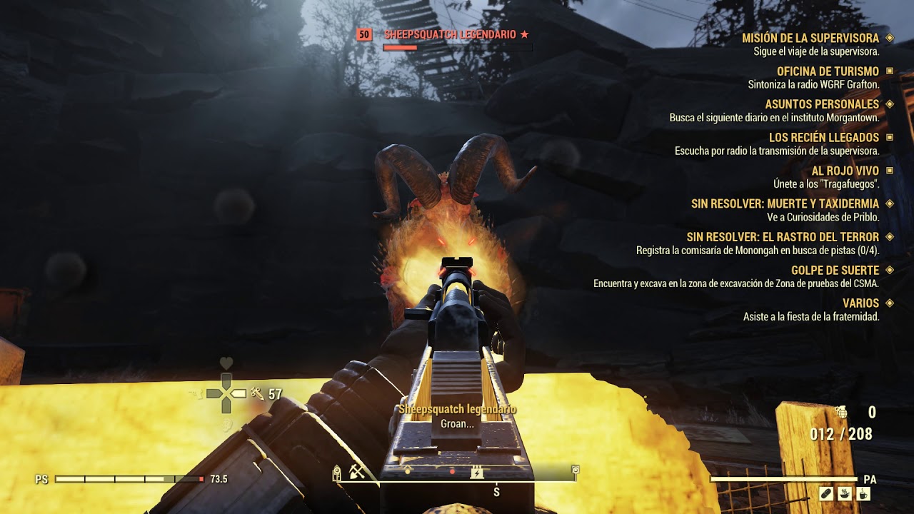 Fallout 76. Un sheepsquatch en el Big Bend. - YouTube