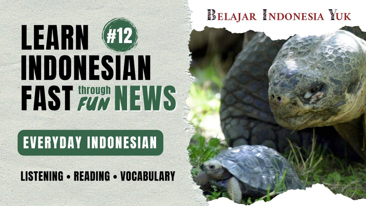 Learn Indonesian Fast Through Fun News - [12] The Oldest Tortoise ...