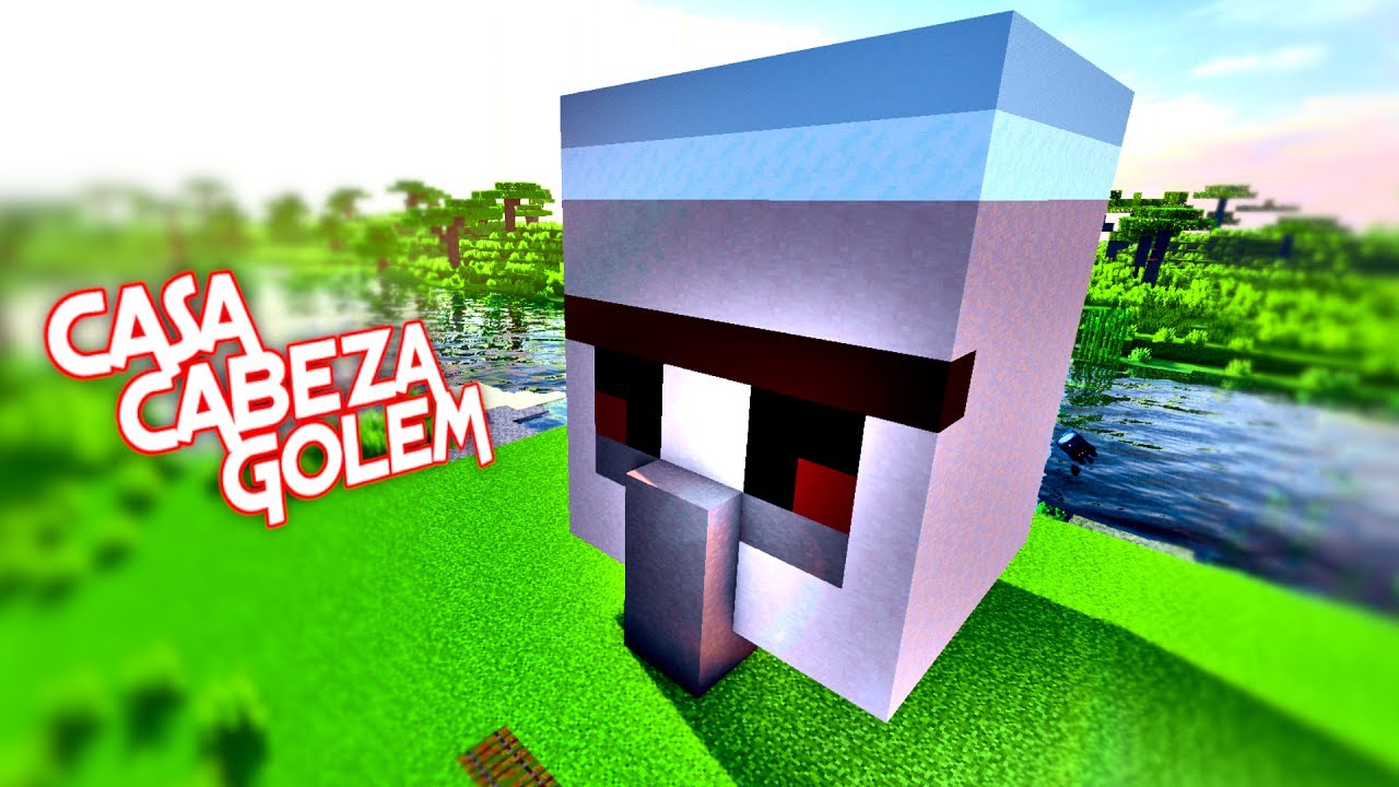 ️ Casa 🏠 CABEZA GOLEM HIERRO ⬜ minecraft - YouTube