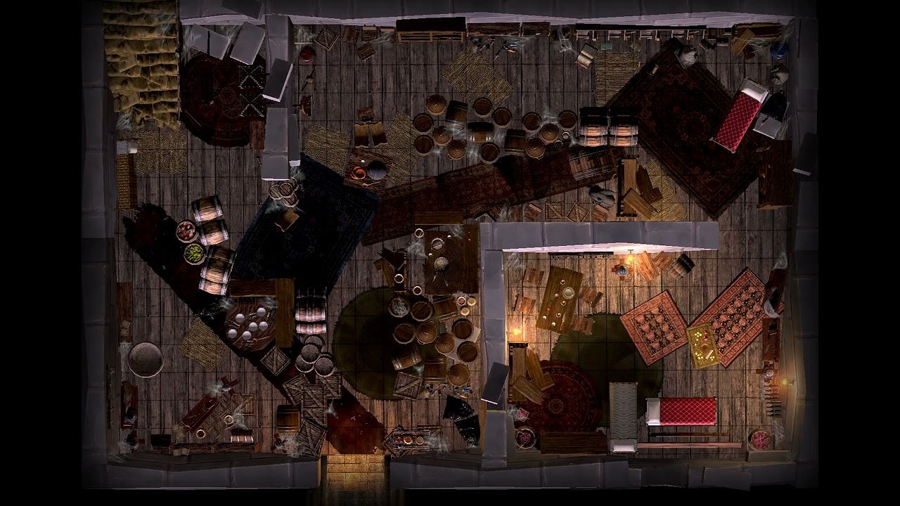 D&D Maps - Animated - Bounty Road (Basement) (Grid) - YouTube