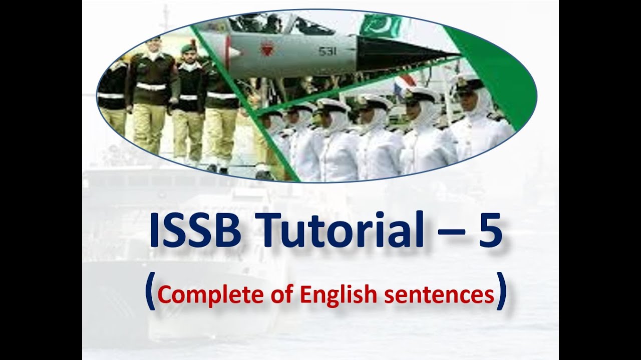 ISSB Tutorial 5 (Completion of English sentences in iSSB) - YouTube