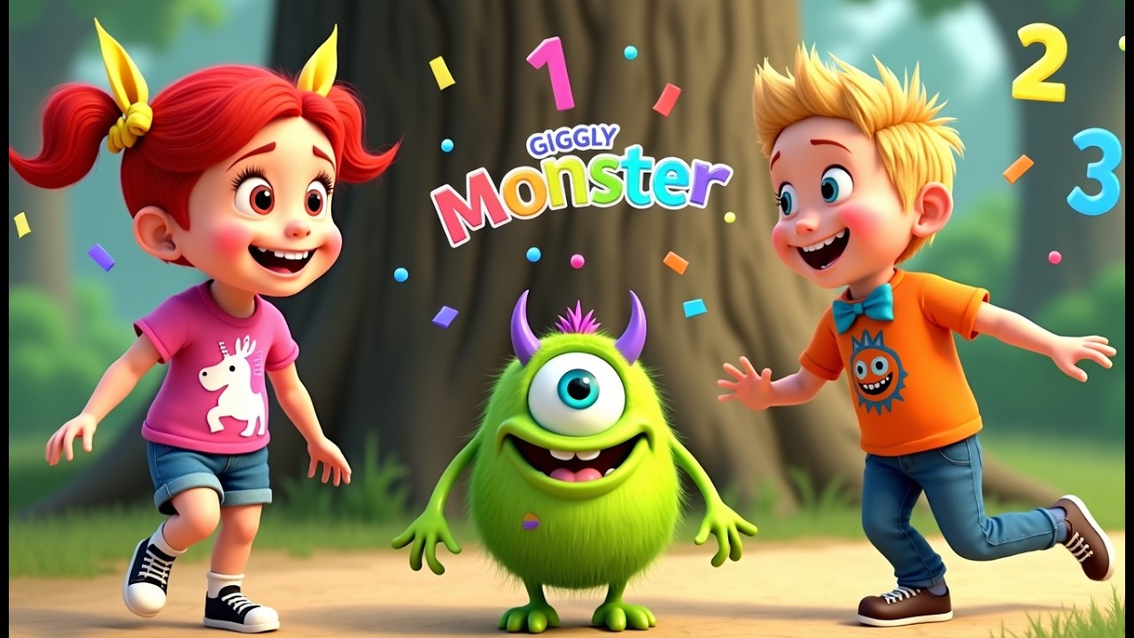 Giggly Monster Dance Rhyme for Kids👾 | Fun Nursery Rhyme with Actions ...